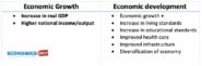 Difference between economic growth and development - Economics Help